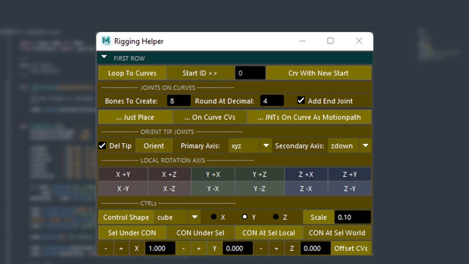 procedural rigging – An introduction to python and rigging in maya